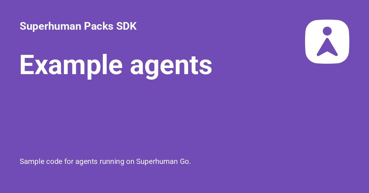 Example agents - Coda Pack SDK