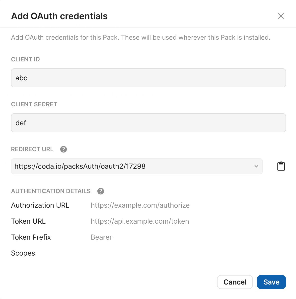 Authenticating using OAuth - Coda Pack SDK